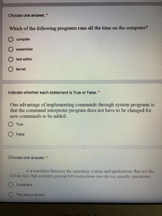 Solved Indicate whether each statement is True or False." | Chegg.com