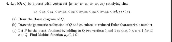 Solved 4. Let (Q;