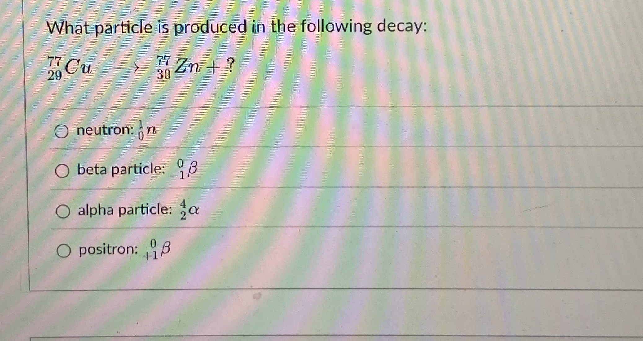 Solved What particle is produced in the following | Chegg.com