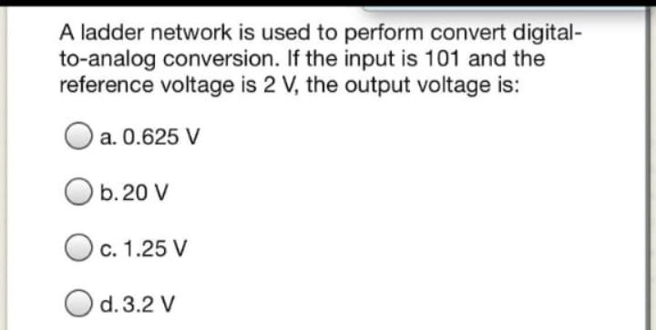 Solved A ladder network is used to perform convert digital- | Chegg.com
