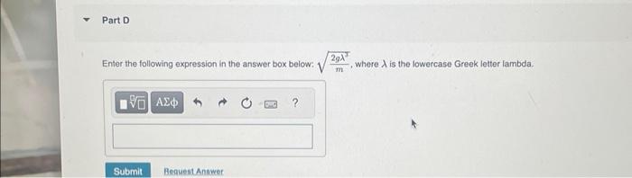 Solved Enter the following expression in the answer box | Chegg.com