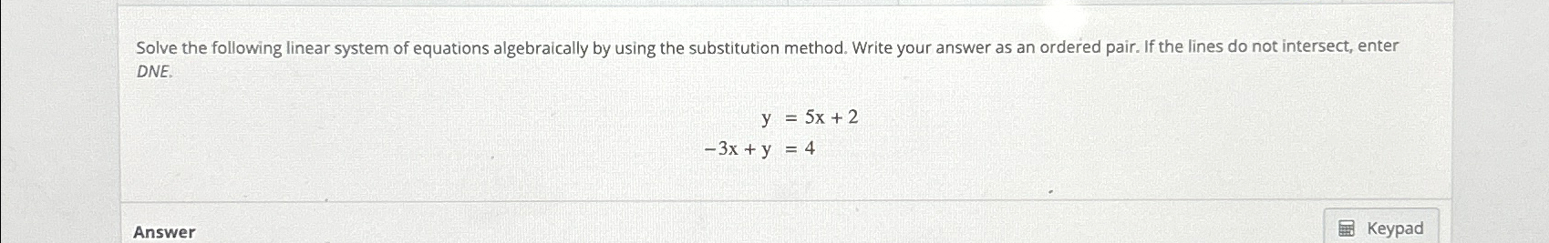 Solved Solve the following linear system of equations | Chegg.com