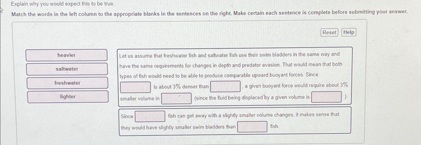 Solved Explain why you would expect this to be true.Match | Chegg.com