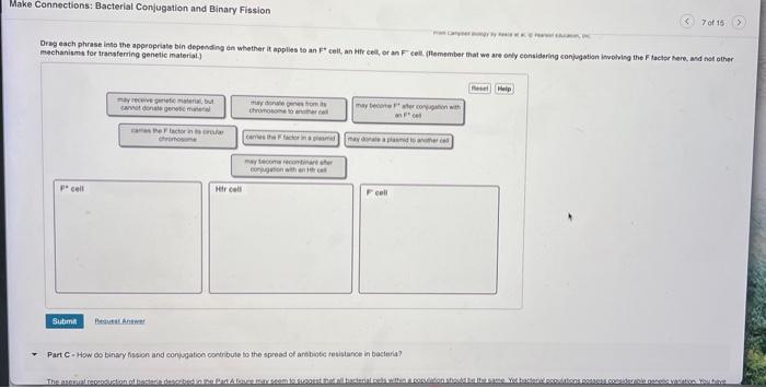 Make Connections: Bacterial Conjugation and Binary | Chegg.com