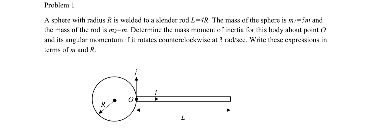 Solved Problem 1A sphere with radius R ﻿is welded to a | Chegg.com