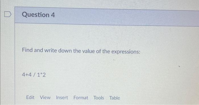 Solved Find and write down the value of the expressions: | Chegg.com