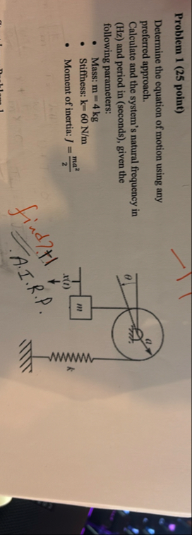 Solved Problem 1 ( 25 ﻿point)Determine the equation of | Chegg.com