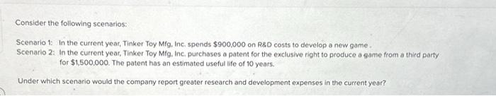 Solved Consider the following scenarios: Scenario 1: In the | Chegg.com
