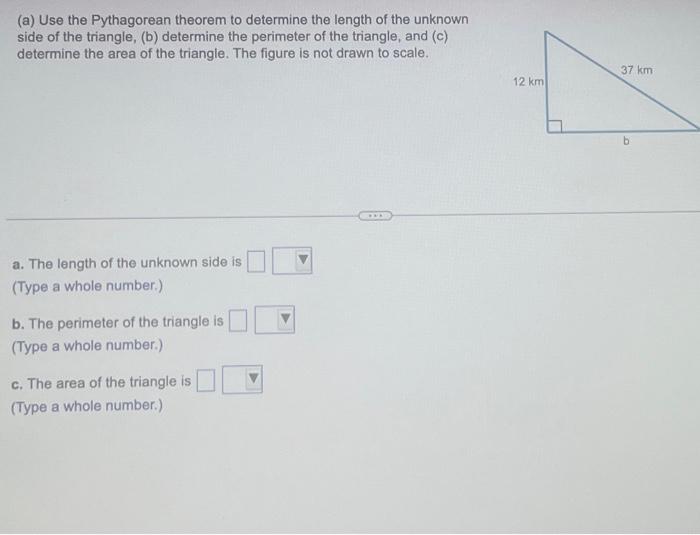 Solved (a) Use the Pythagorean theorem to determine the | Chegg.com