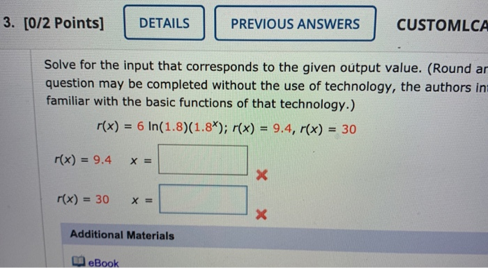 Solved 3. [0/2 Points] DETAILS PREVIOUS ANSWERS CUSTOMLCA | Chegg.com