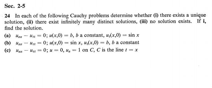 Solved 24 In each of the following Cauchy problems determine | Chegg.com