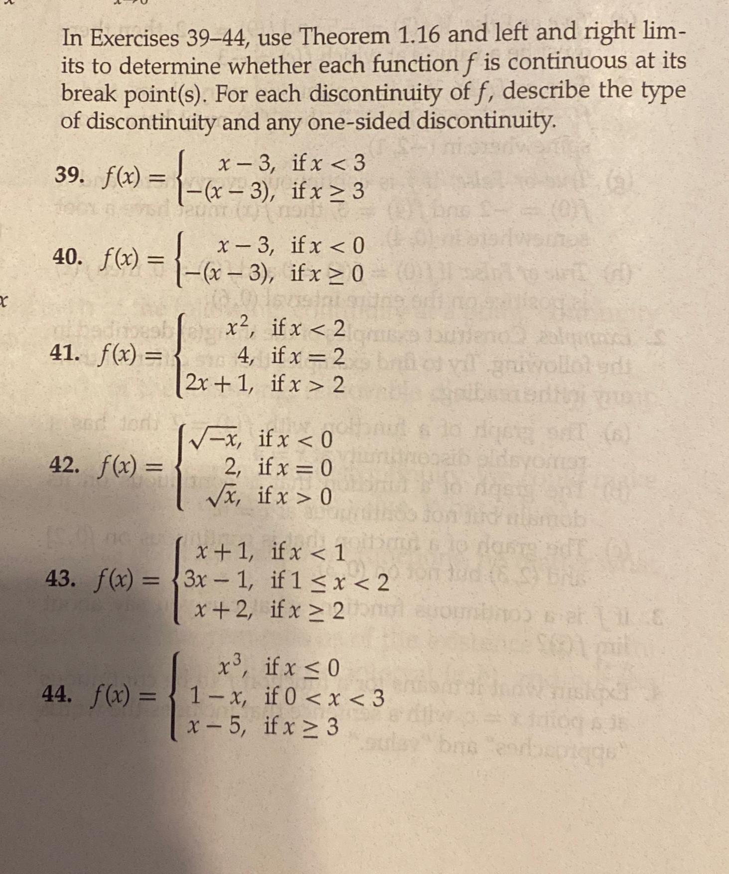 Solved In Exercises 39-44, ﻿use Theorem 1.16 ﻿and left and | Chegg.com