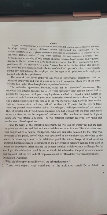 Solved Caset As part of restructuring, a television network | Chegg.com