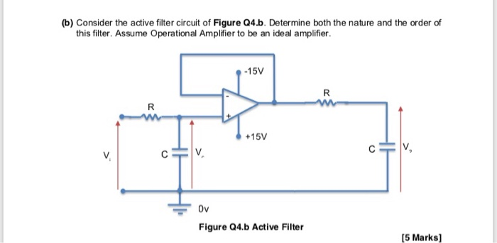 Solved (b) Consider the active filter circuit of Figure | Chegg.com