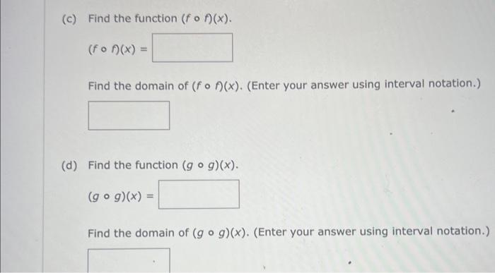 Solved Consider the following. f(x)=x1,g(x)=x+8 (a) Find the | Chegg.com