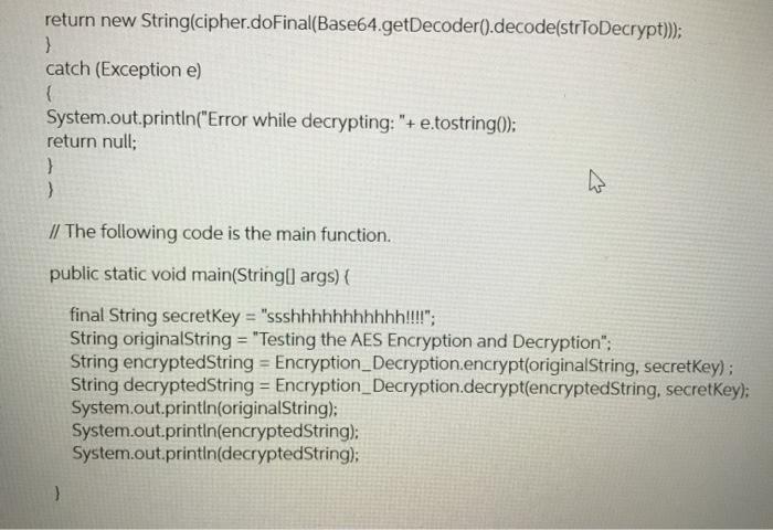 Solved import java.io.Unsupported EncodingException; import | Chegg.com