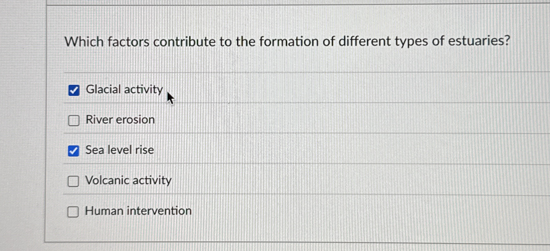 Solved Which factors contribute to the formation of | Chegg.com