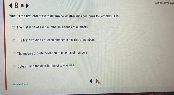 Solved What is the first-order test to determine whether | Chegg.com