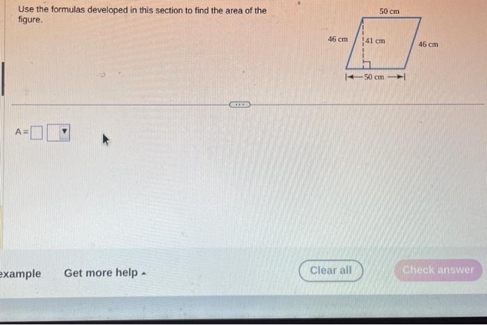 Solved Use the formulas developed in this section to find | Chegg.com