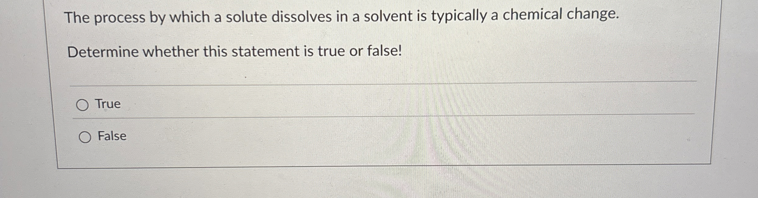 Solved The process by which a solute dissolves in a solvent | Chegg.com