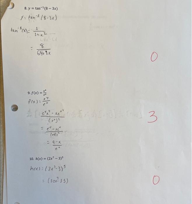 Solved Differentiate the functions in the following problems | Chegg.com
