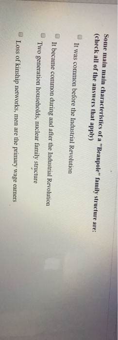 Some main main characteristics of a "Beanpole" family | Chegg.com