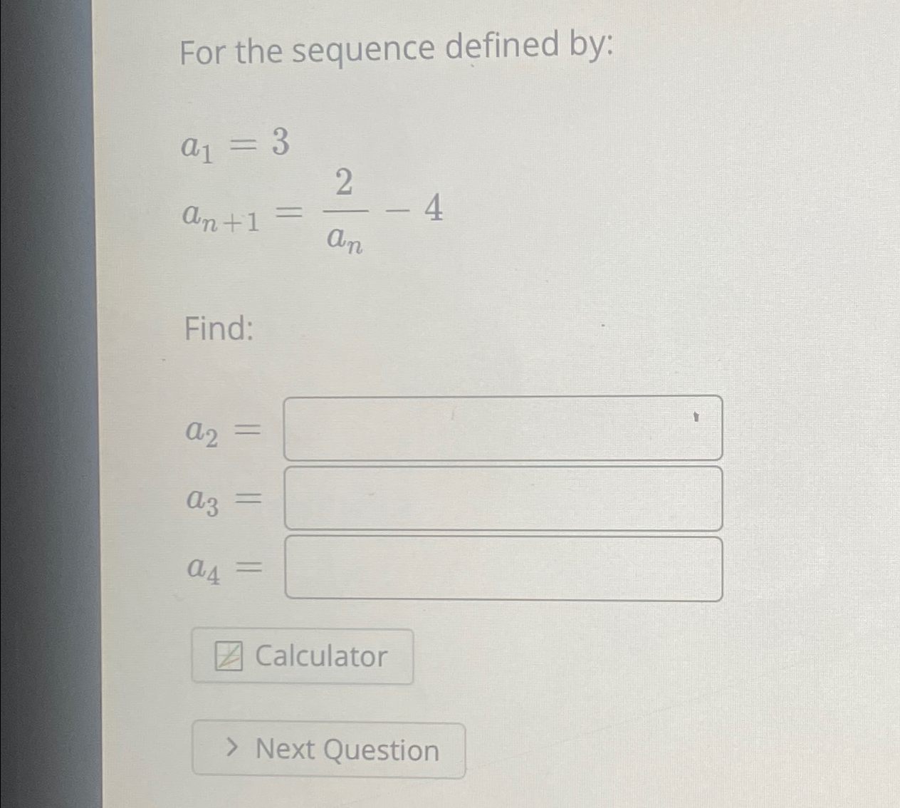 Solved For the sequence defined | Chegg.com
