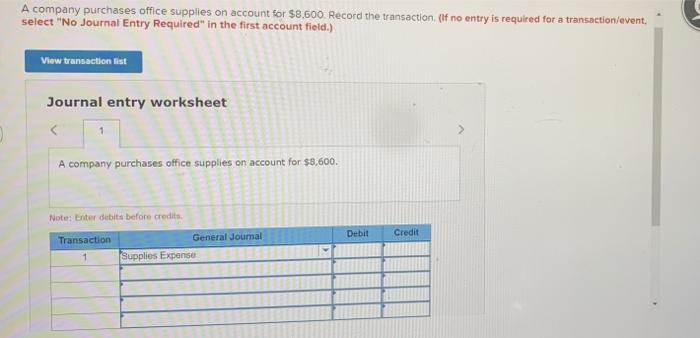 Solved A company purchases office supplies on account for | Chegg.com
