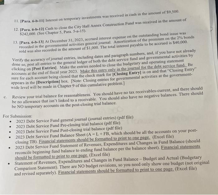 Chapter 6 Transactions Affecting General I ong-Term | Chegg.com