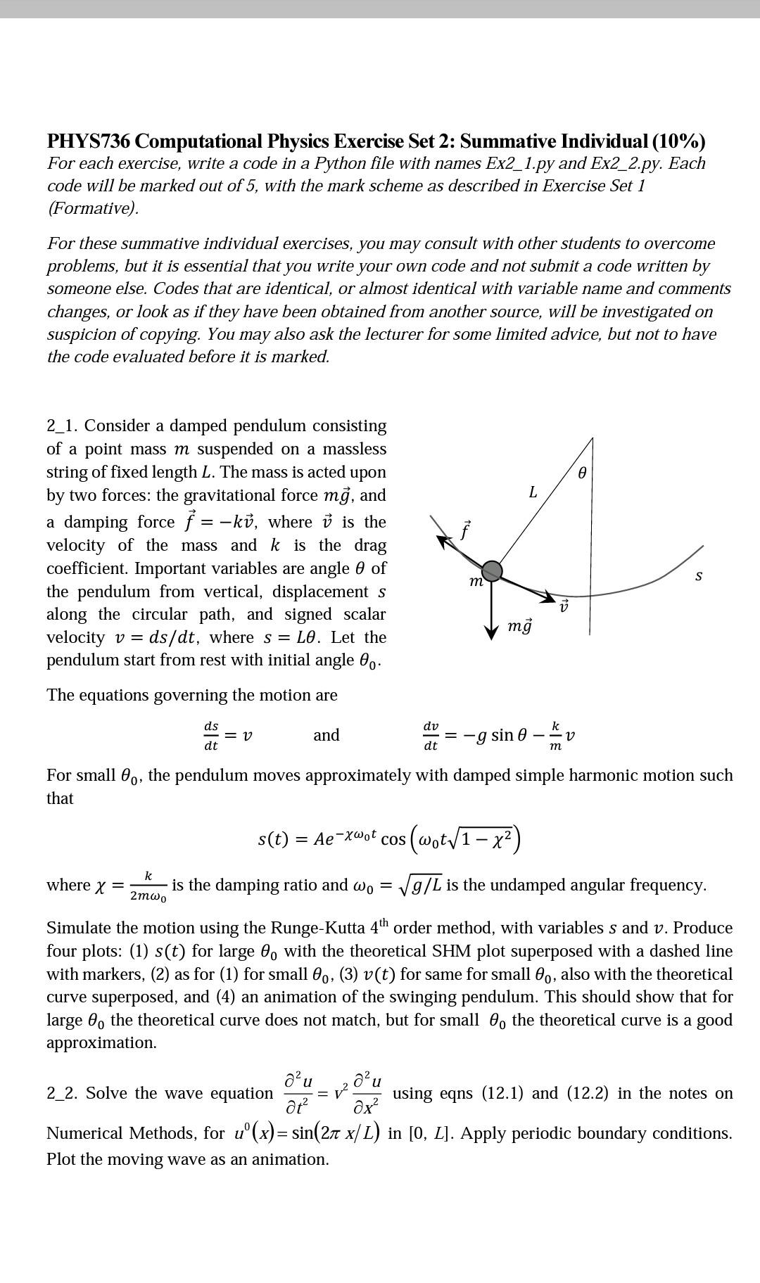 Solved PHYS736 Computational Physics Exercise Set 2: | Chegg.com