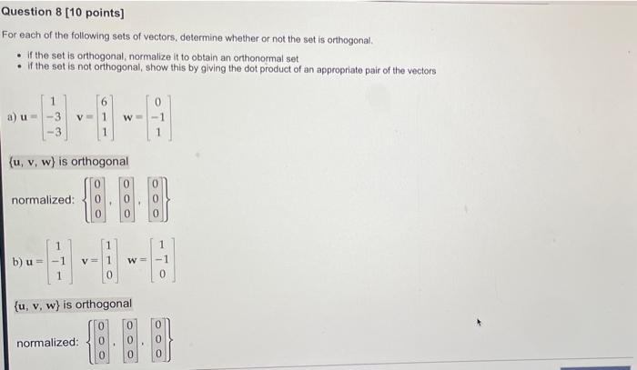 Solved Question 8 (10 points] For each of the following sets | Chegg.com