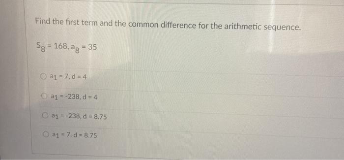 Solved Find the first term and the common ratio for the | Chegg.com
