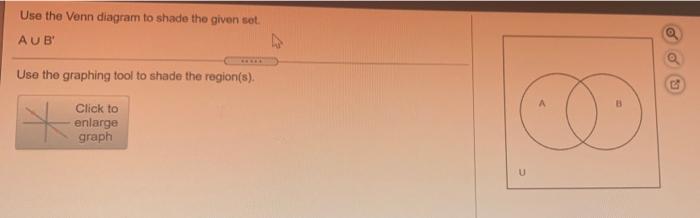 Solved Use the Venn diagram to shade the given sot. AUB Use | Chegg.com