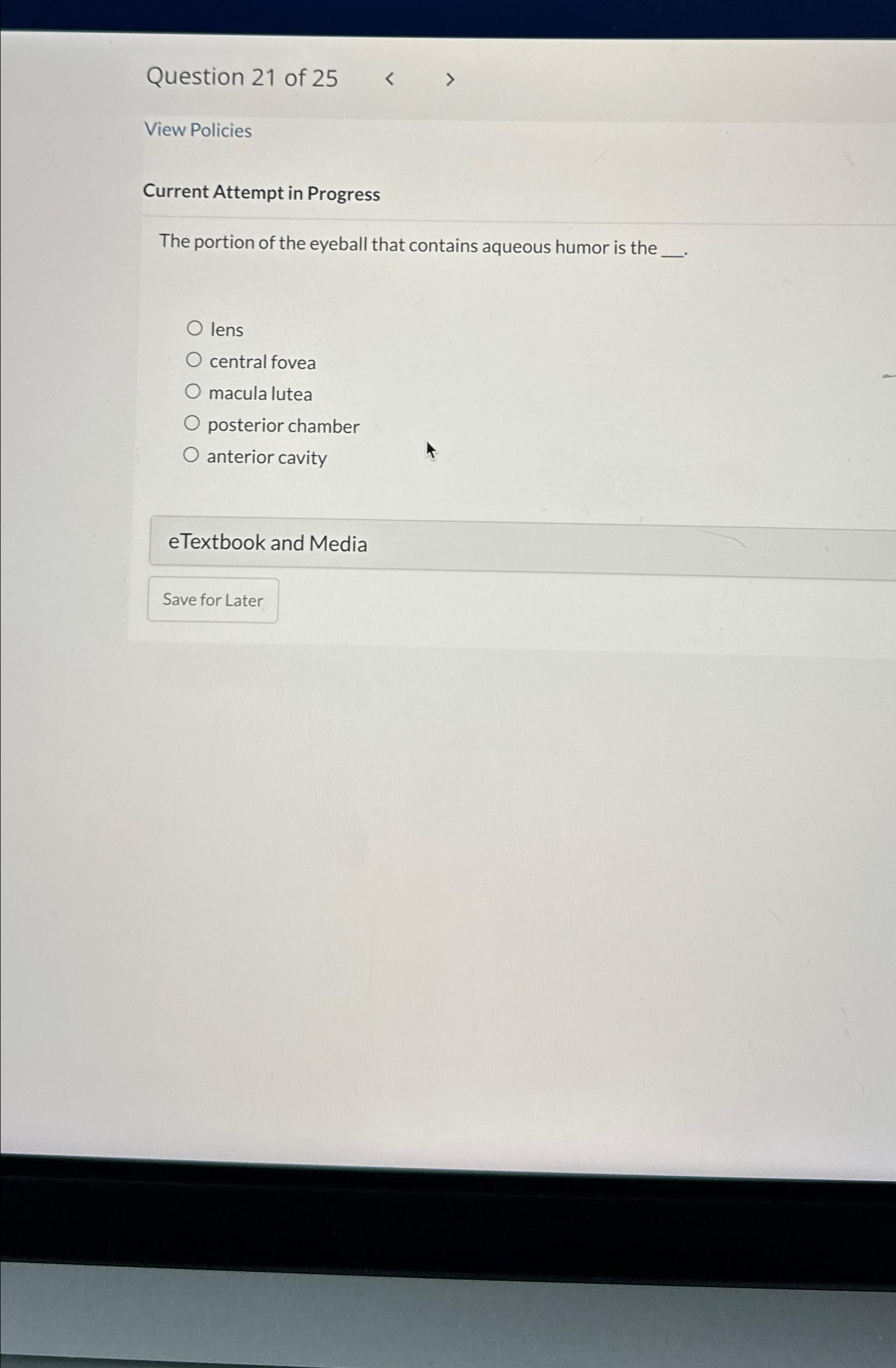 Solved Question 21 ﻿of 25View PoliciesCurrent Attempt in | Chegg.com