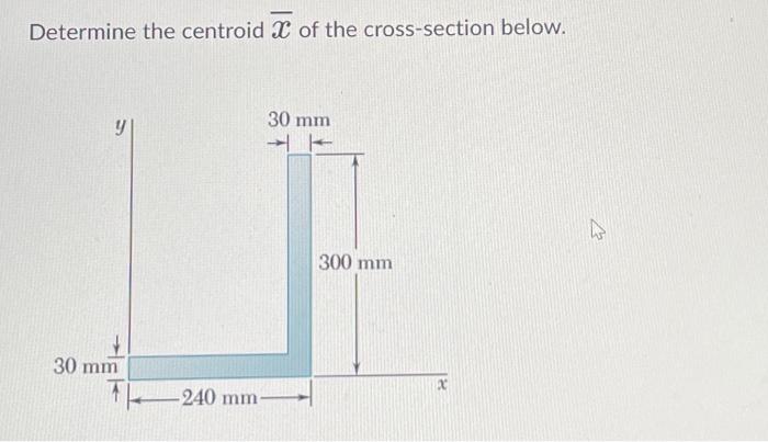 Solved Determine the centroid xˉ of the cross-section | Chegg.com