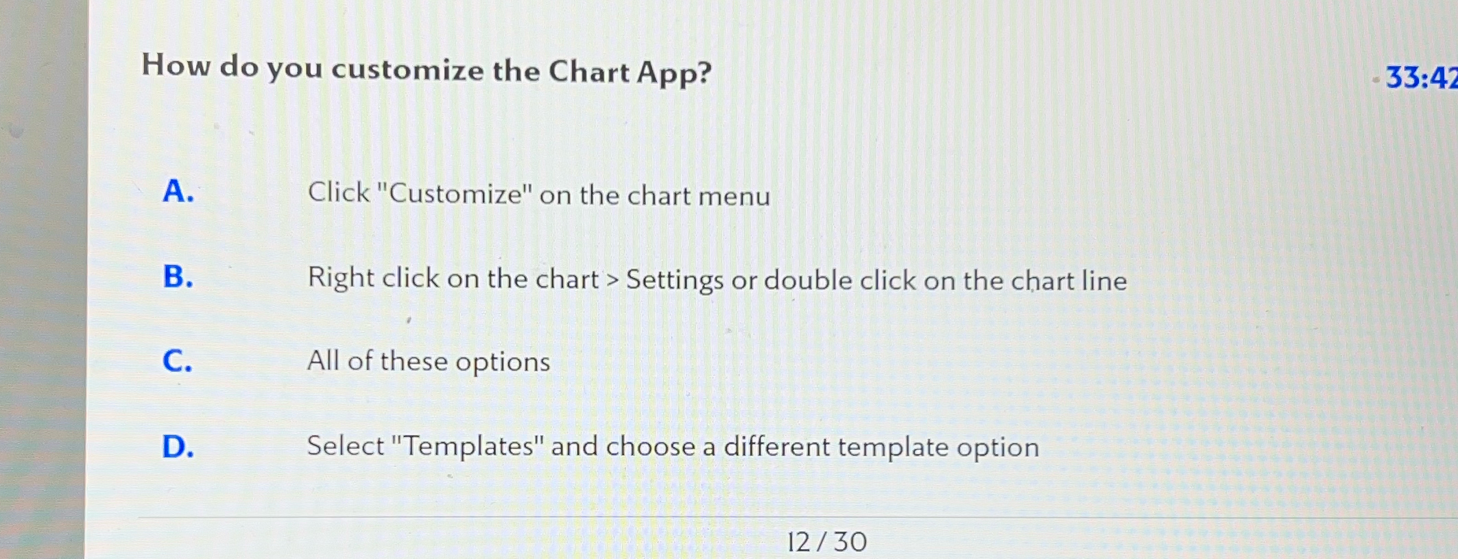Solved How do you customize the Chart App?A. ﻿Click | Chegg.com