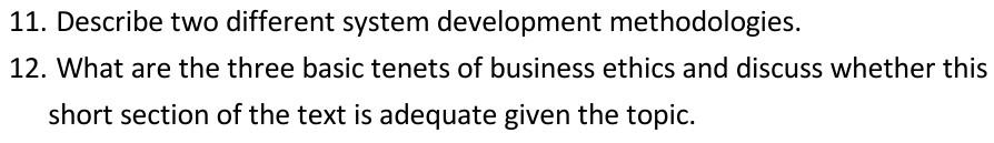 Solved 11. Describe two different system development | Chegg.com