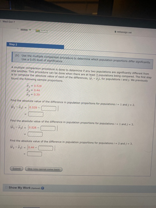 Solved Wed Oct 7 webassign.net Step 2 (b) Use the multiple | Chegg.com
