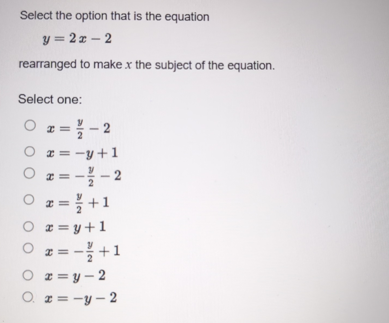 Solved Select the option that is the | Chegg.com