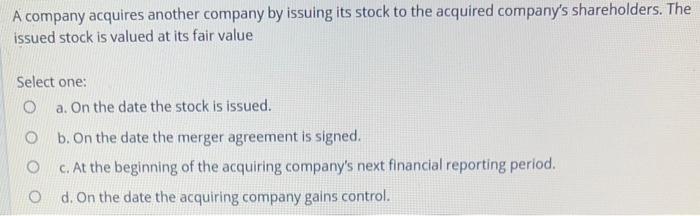 Solved ASC Topic 805 provides standards for reporting | Chegg.com