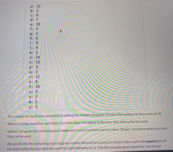 Solved Write a program that will read in multiple lines of | Chegg.com