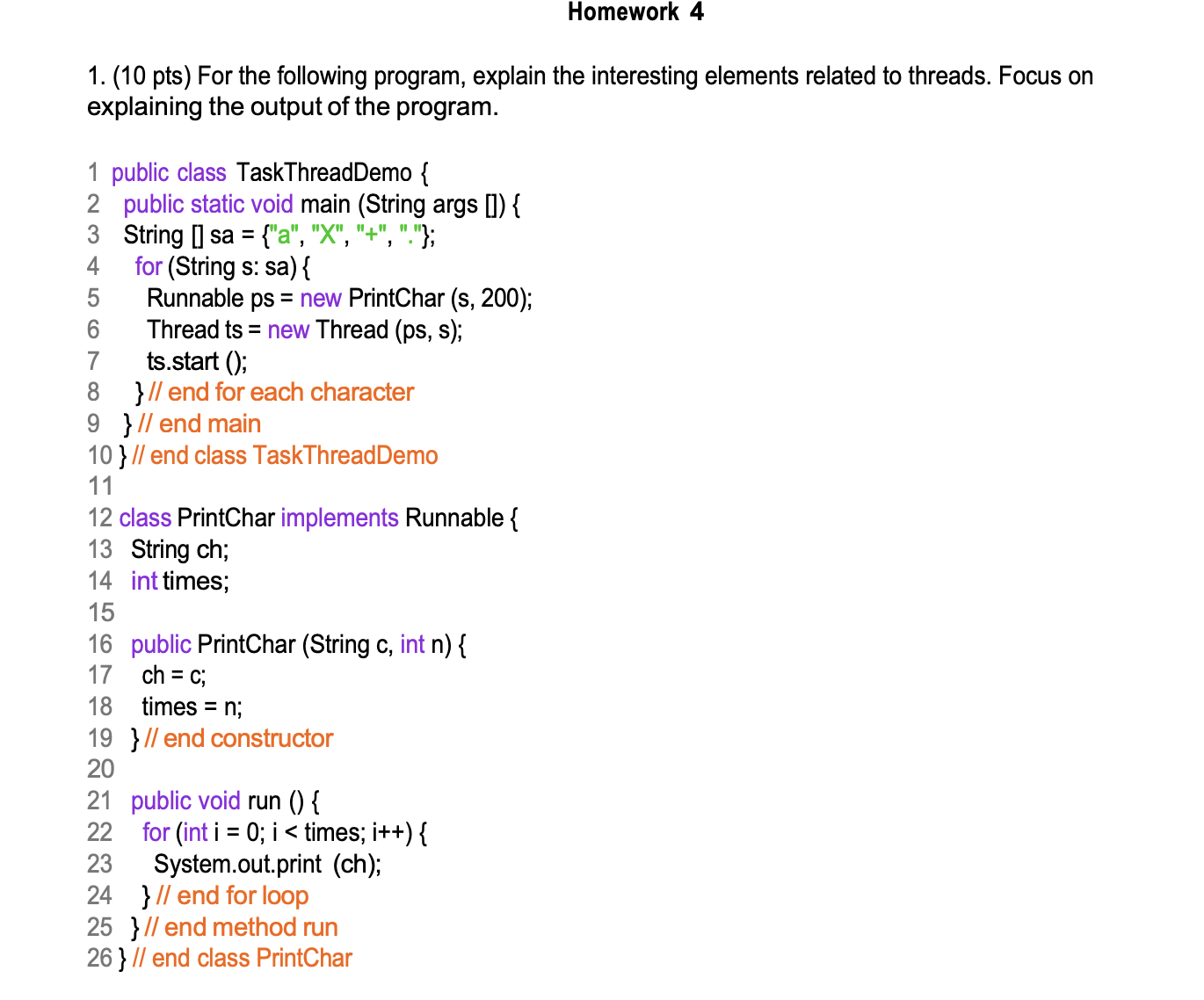 Solved Homework 41. (10 ﻿pts) ﻿For the following program, | Chegg.com