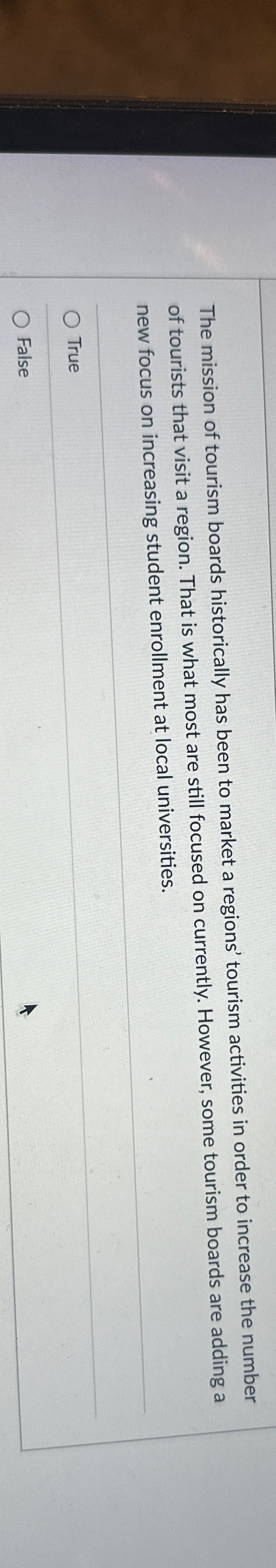 Solved The mission of tourism boards historically has been | Chegg.com