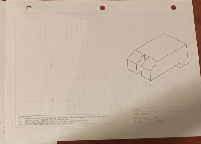 Solved Can anyone help draw this ortho and iso out to scale | Chegg.com