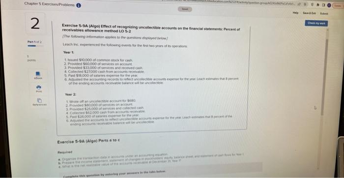 Exercise 5.9A (Algo) Elfect of recognizing | Chegg.com