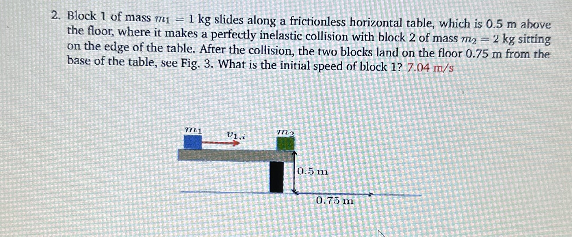 Solved Block 1 ﻿of mass m1=1kg ﻿slides along a frictionless | Chegg.com
