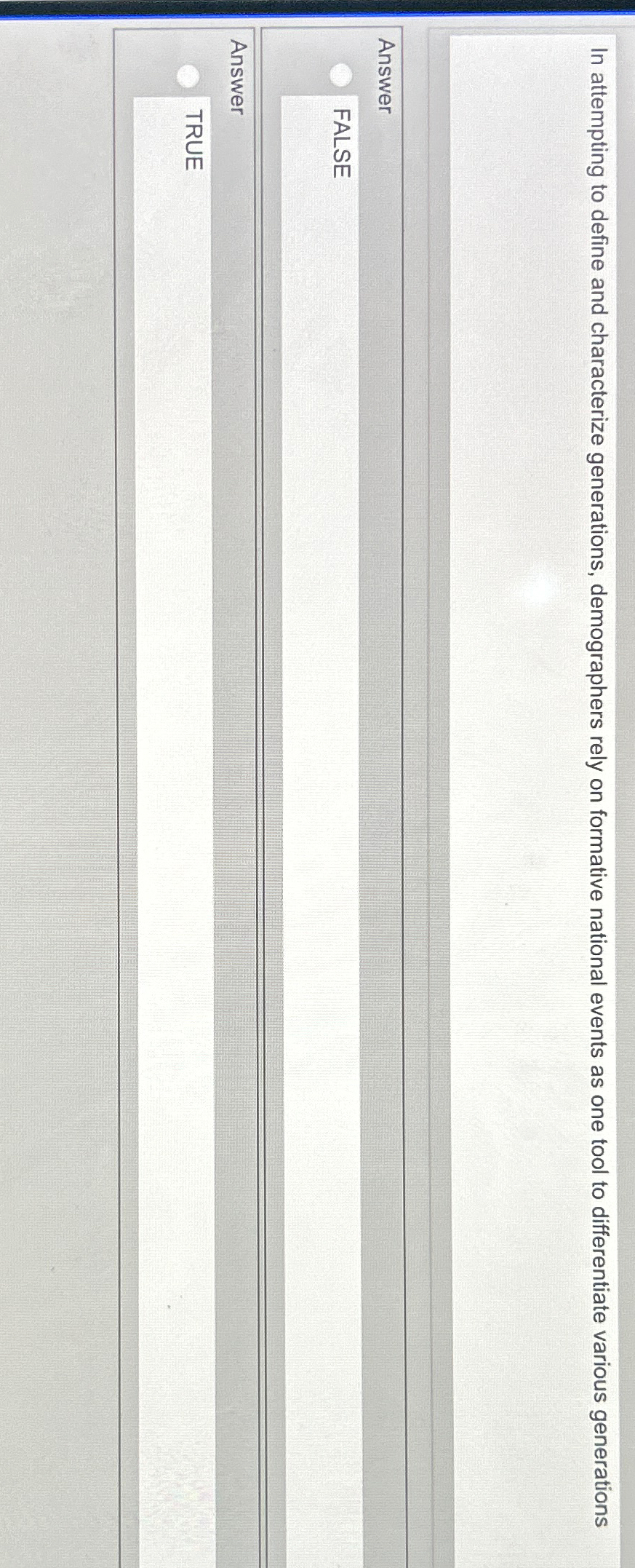 Solved In attempting to define and characterize generations, | Chegg.com