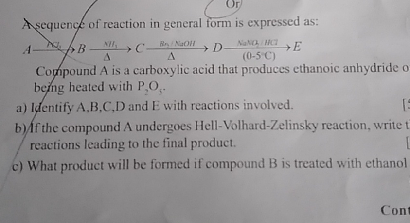 Solved A sequence of reaction in general form is expressed | Chegg.com
