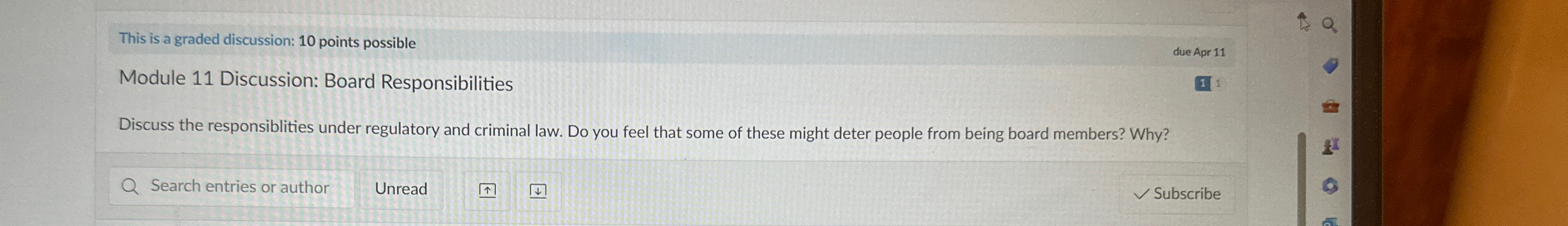 Solved This is a graded discussion: 10 ﻿points | Chegg.com