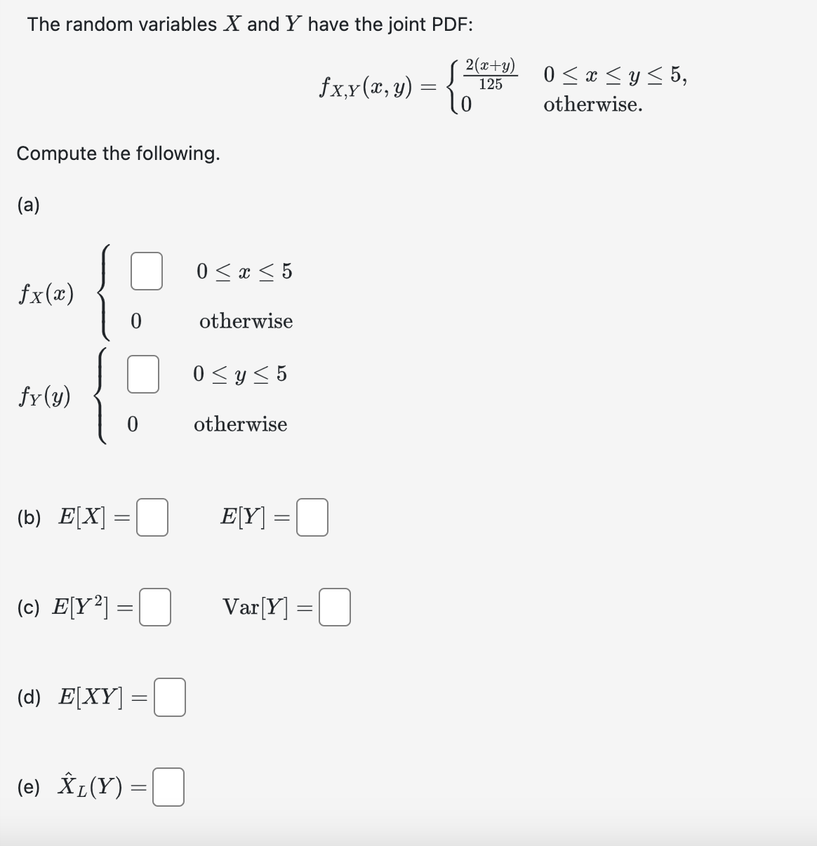 Solved The random variables x ﻿and Y ﻿have the joint | Chegg.com